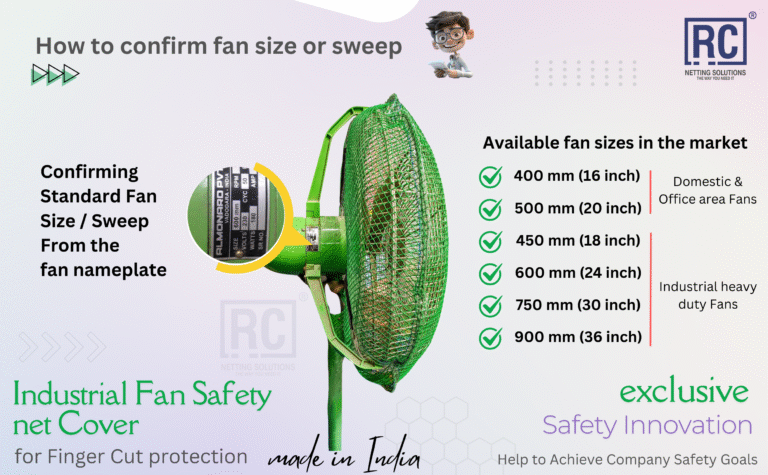 All Size Fan Net Cover - RC Netting Solutions